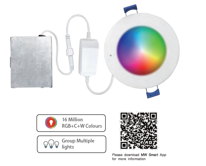 6" Round LED Lighting RGB with Slim Recessed Downlight - TNT Lighting ...