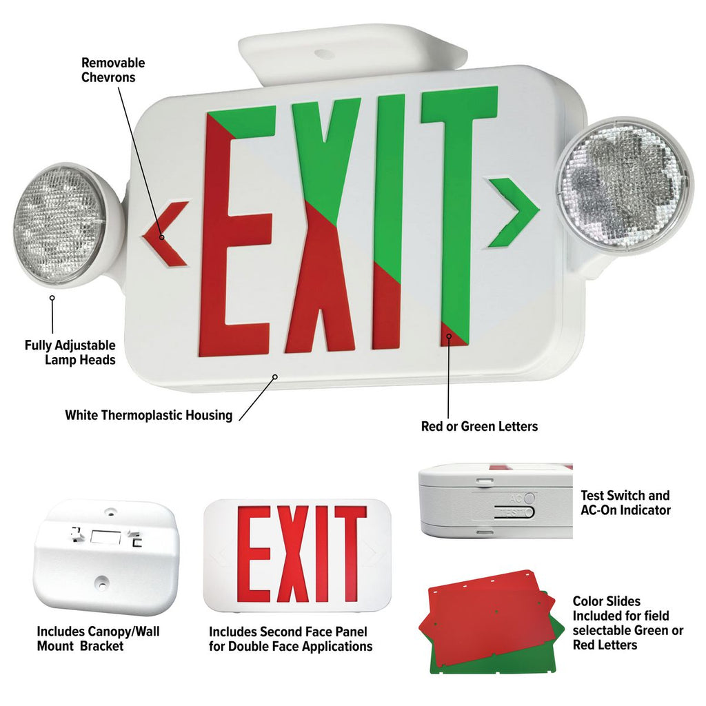 LED Combination Exit/Emergency Round LED Light - TNT Lighting | TNTLighting