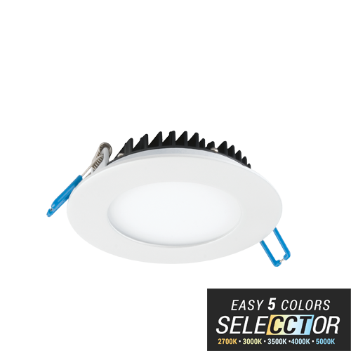 4" Round Slim LED Downlight with White Reflector Trim - TNT Lighting ...